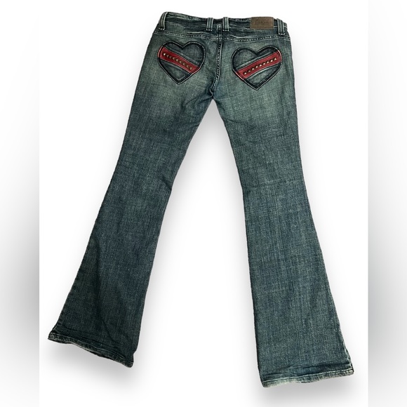 Frankie B. | Jeans | Vintage Frankie B Low Rise Red Leather Studded ...